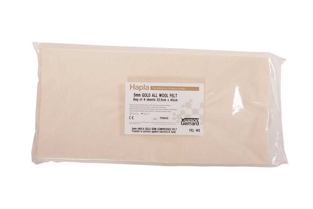 Hapla Semi-Compressed All Wool Felt 5mm | Barrier Healthcare