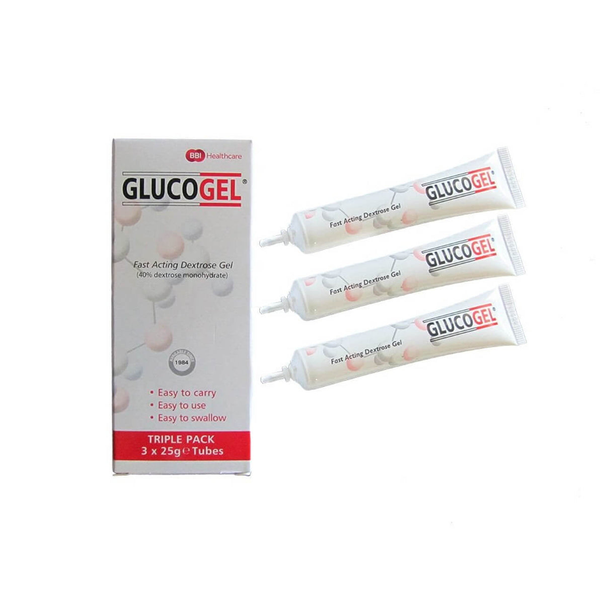 Glucogel Dextrose Gel 40% - 3 x 25g Tubes – Barrier Healthcare