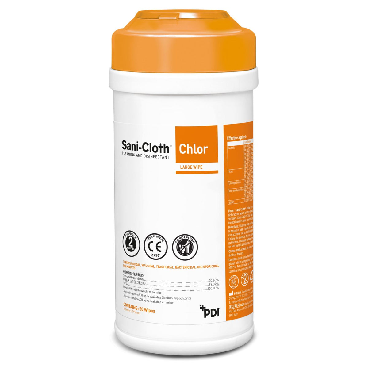 Sani-Cloth Chlor Wipe Tub | Barrier Healthcare